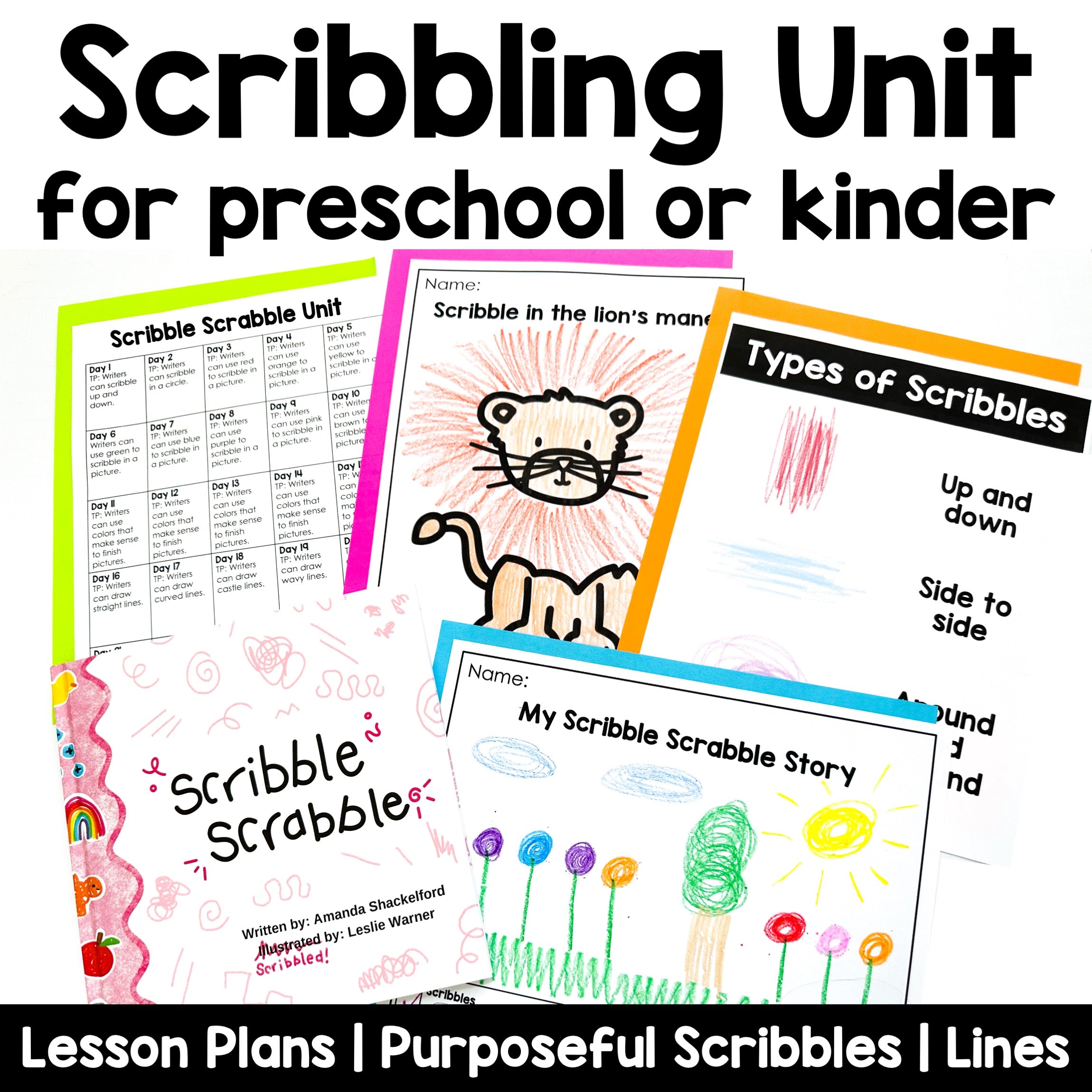 Scribbling Unit for Preschool & Kindergarten | Growing Writers Scribbl ...