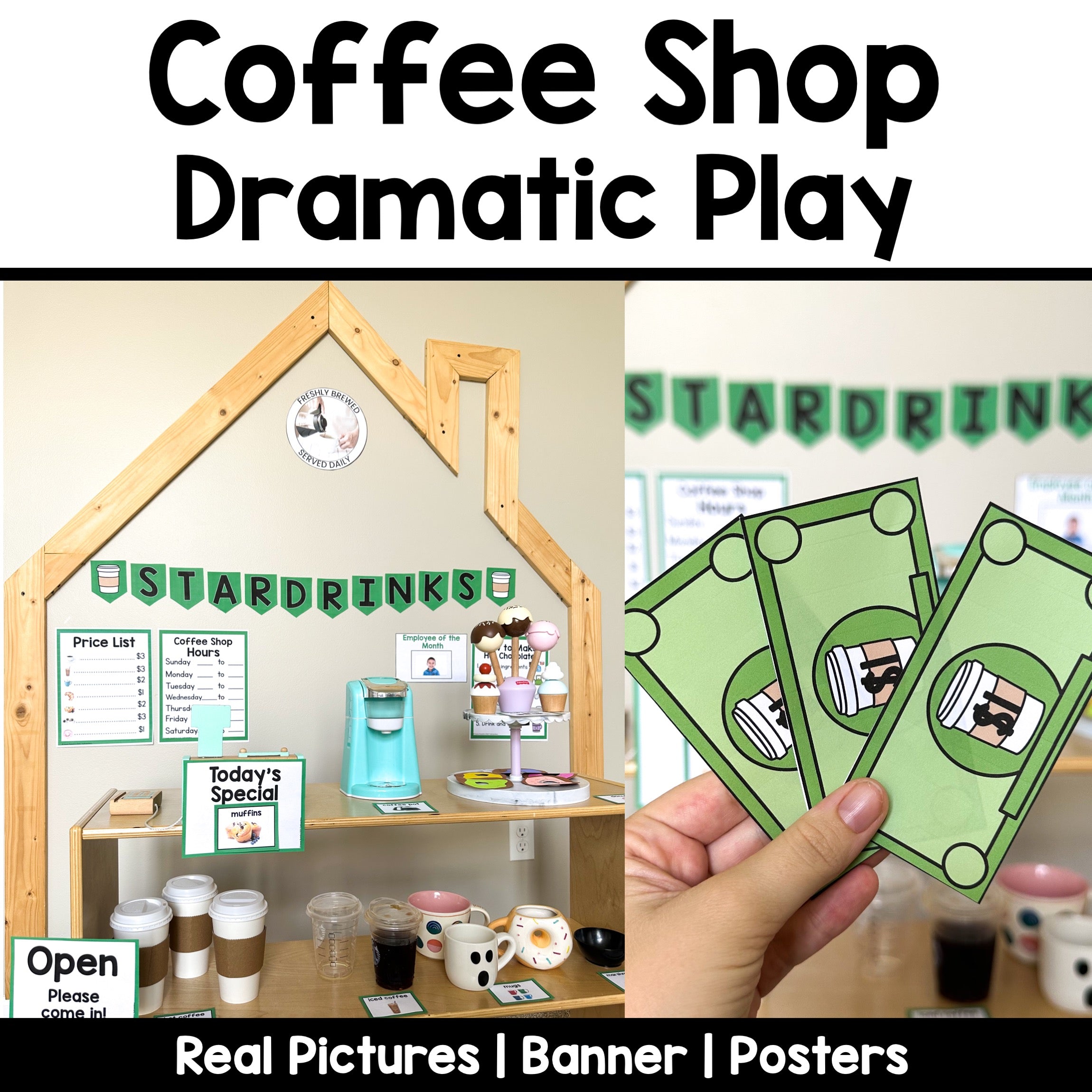 Coffee Shop Dramatic Play | Real Pictures – ThatKinderMama