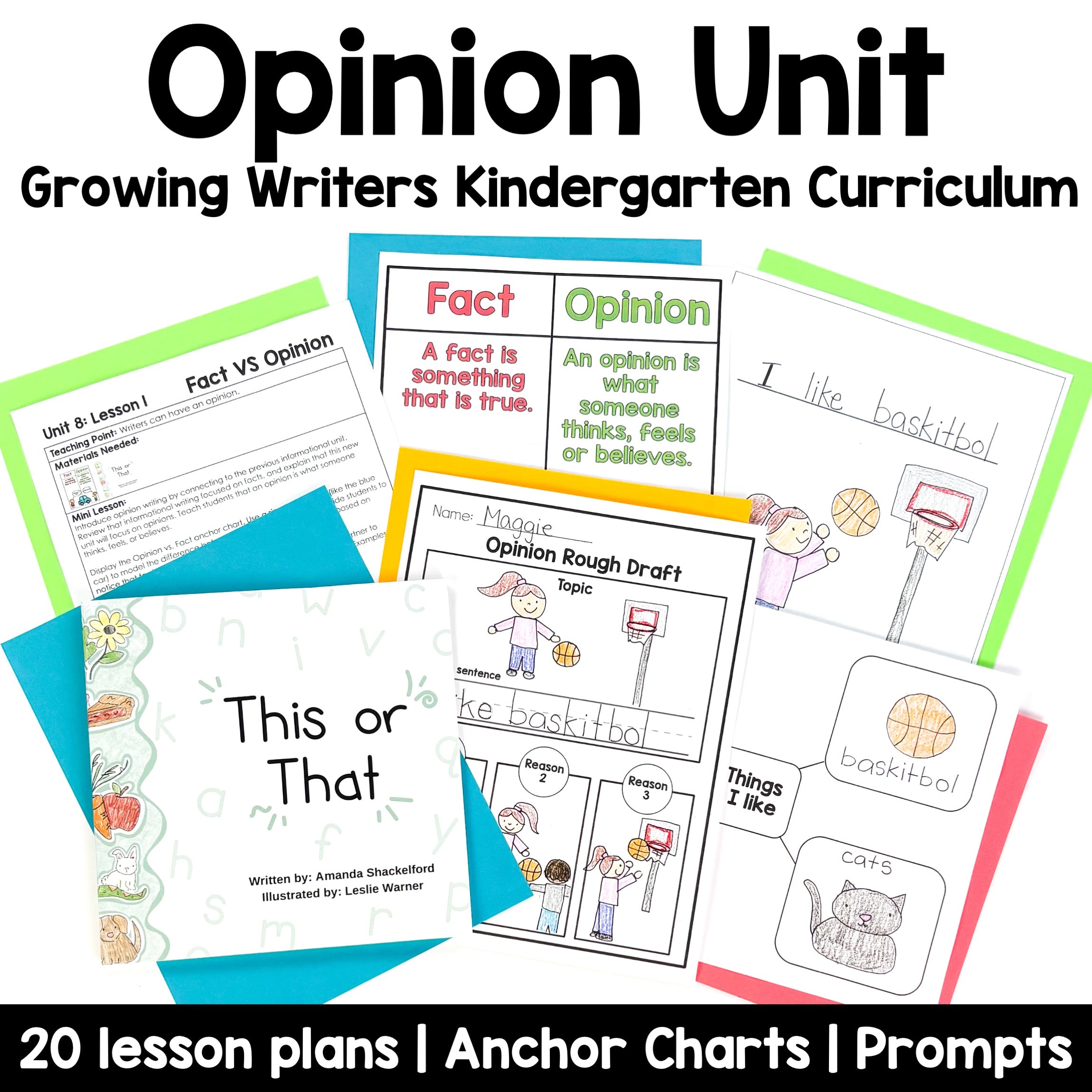 Opinion Unit for Kindergarten Writing – ThatKinderMama