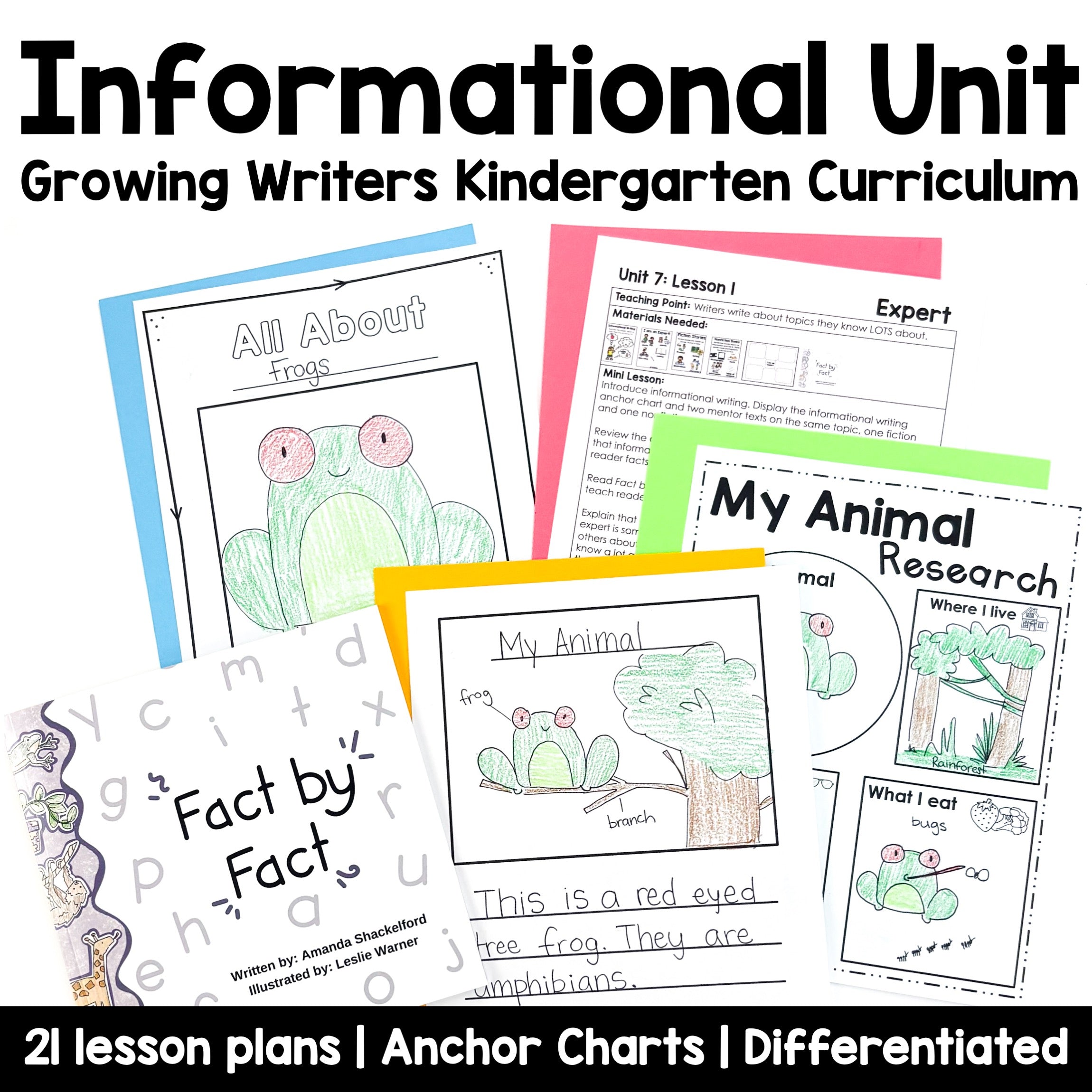 Kindergarten Informational Unit Nonfiction Writing Growing Writers Kin ...