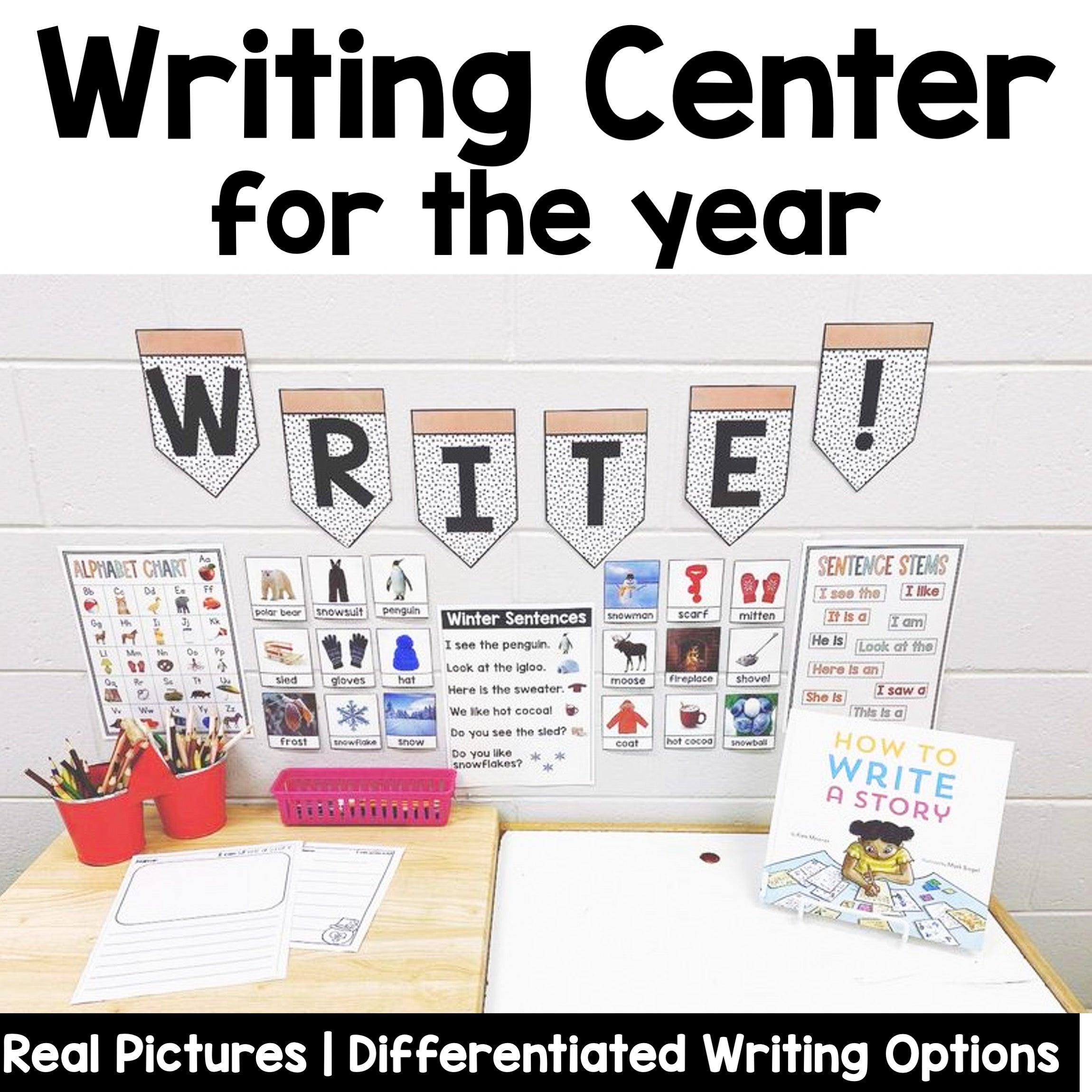 Writing Center GROWING Bundle | Nonfiction Real Pictures | Primary ...