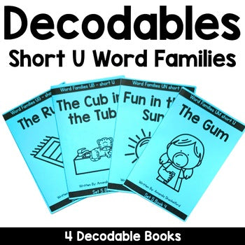 Short U Decodable Books | Word Families – ThatKinderMama