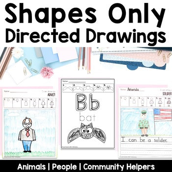 Shapes Only Directed Drawing Bundle – ThatKinderMama