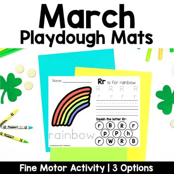 March Playdough Mats | Fine Motor Tubs | Morning Work – ThatKinderMama