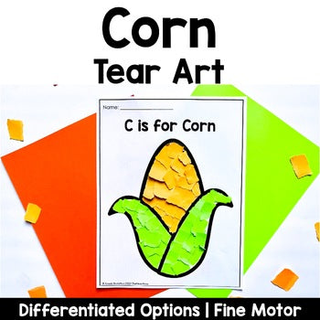 Corn Tear Art Craft | Fall – ThatKinderMama