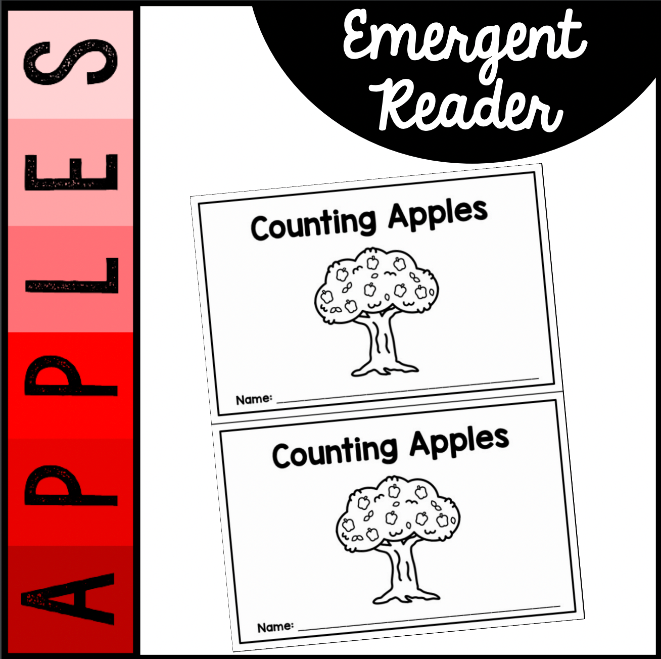 Apple Counting | Emergent Reader | Apples – ThatKinderMama