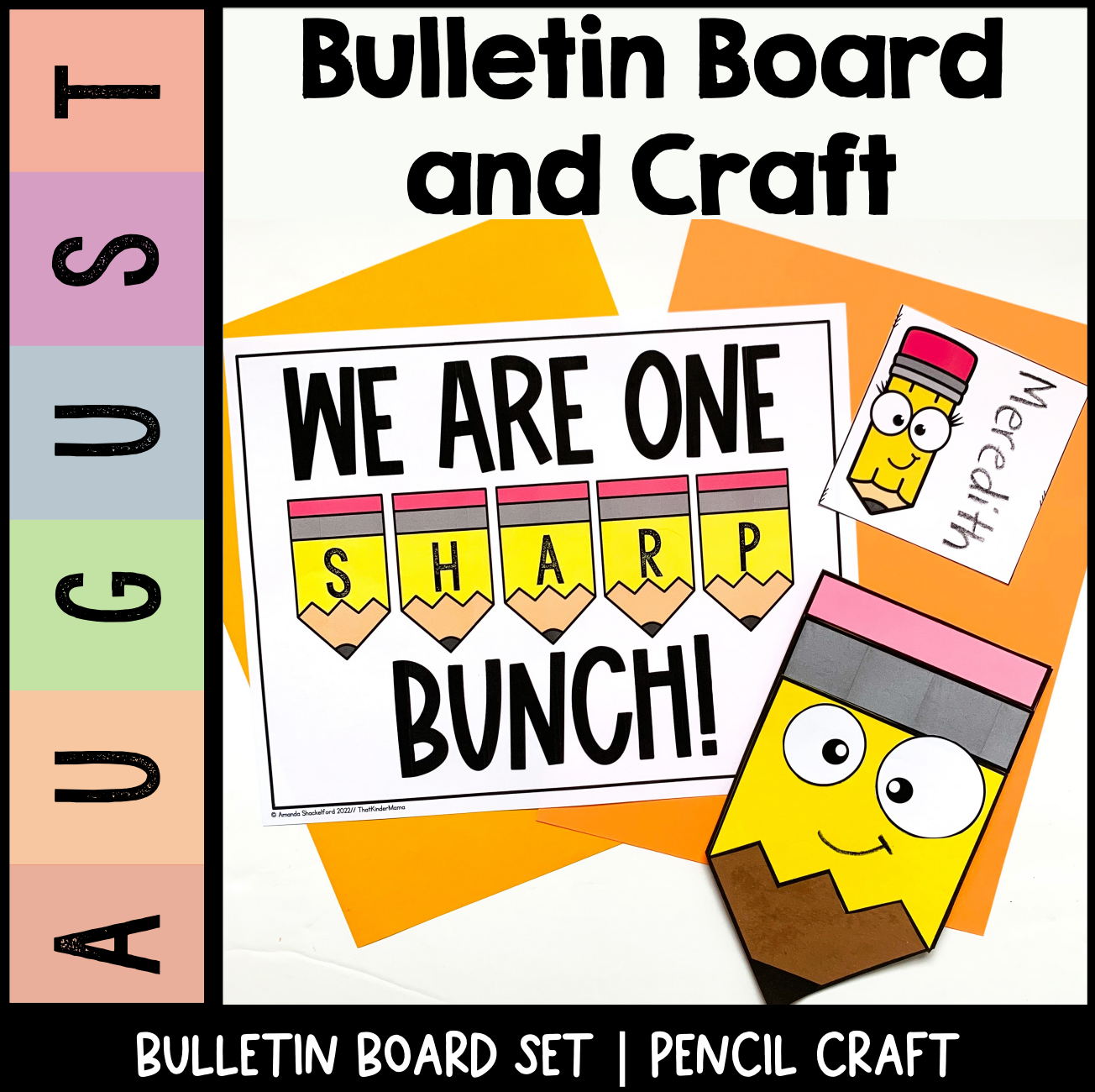 Back to School Bulletin Board and Craft | Pencil Craft – ThatKinderMama