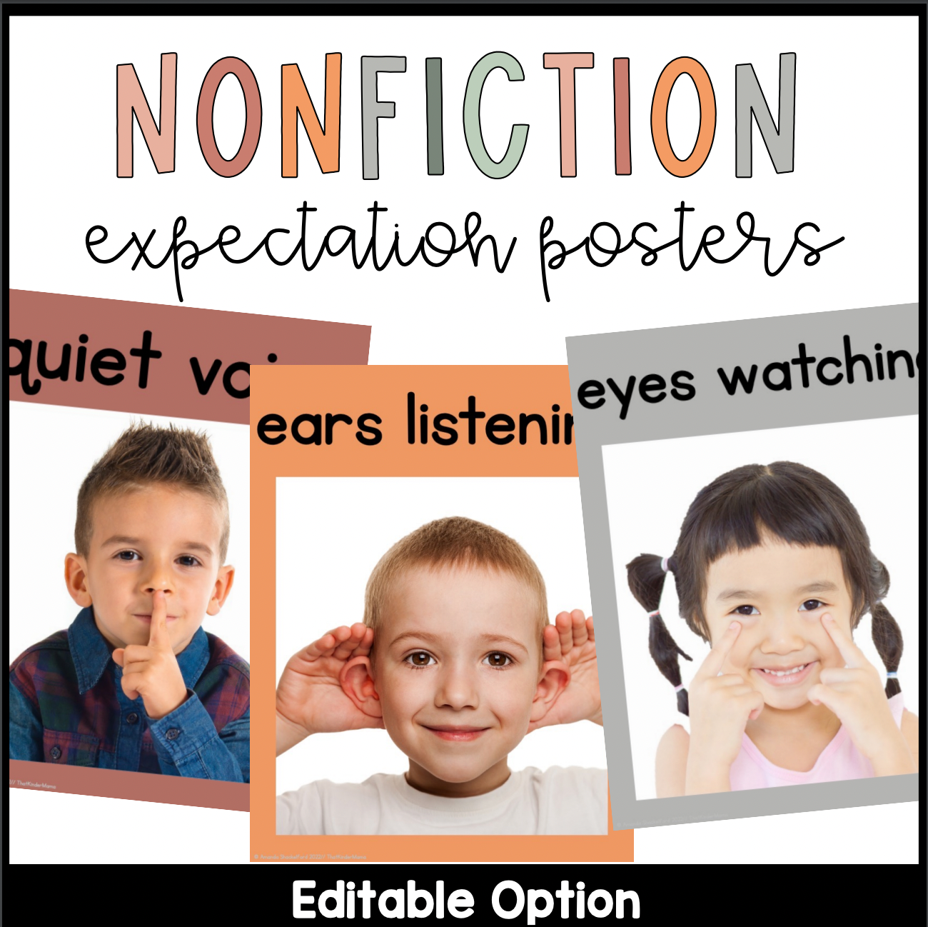 Boho Whole Body Listening Posters | Real Pictures | Classroom Rules ...