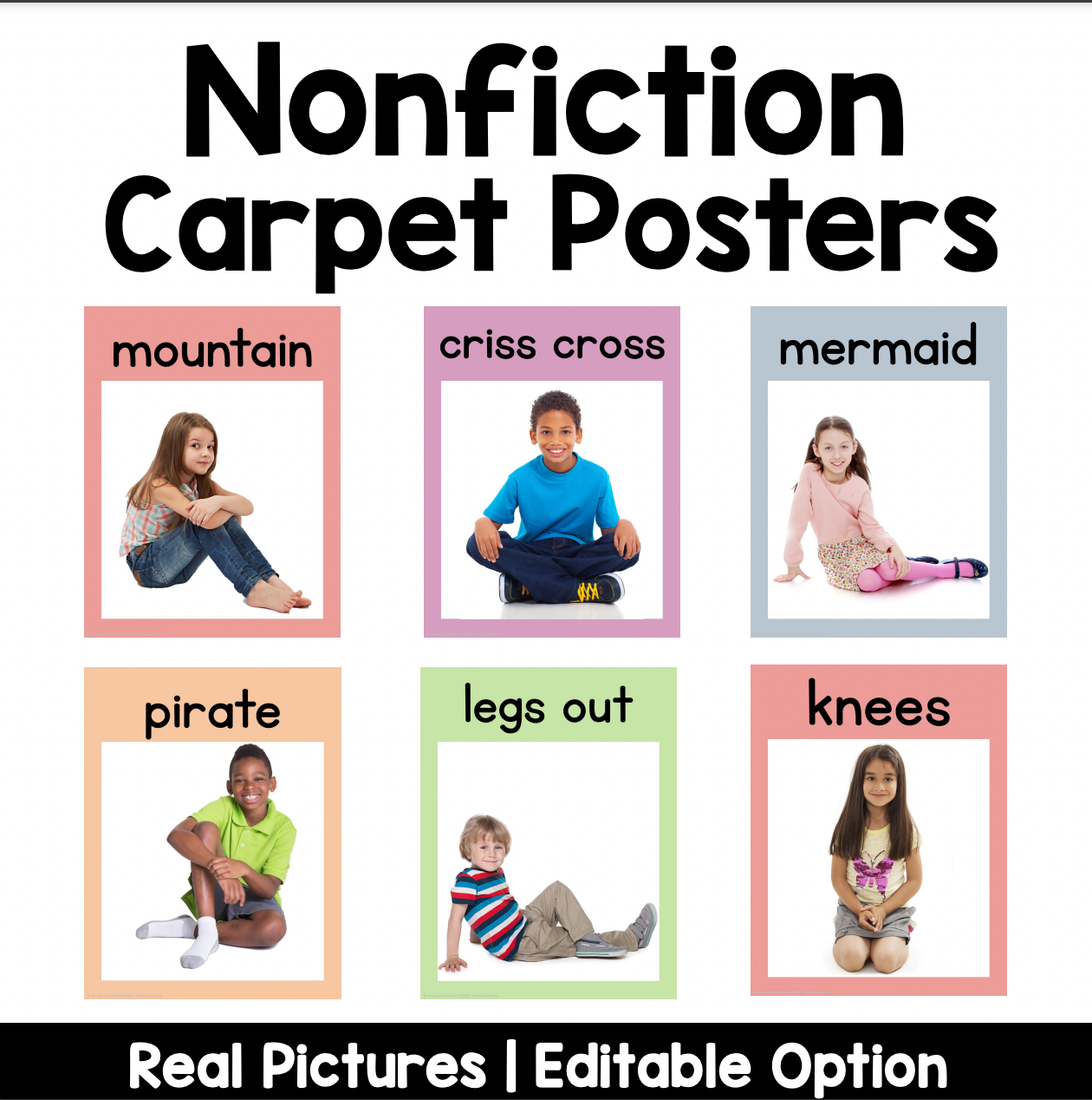 Carpet Posters | Nonfiction | Editable | Pastel Rainbow – ThatKinderMama