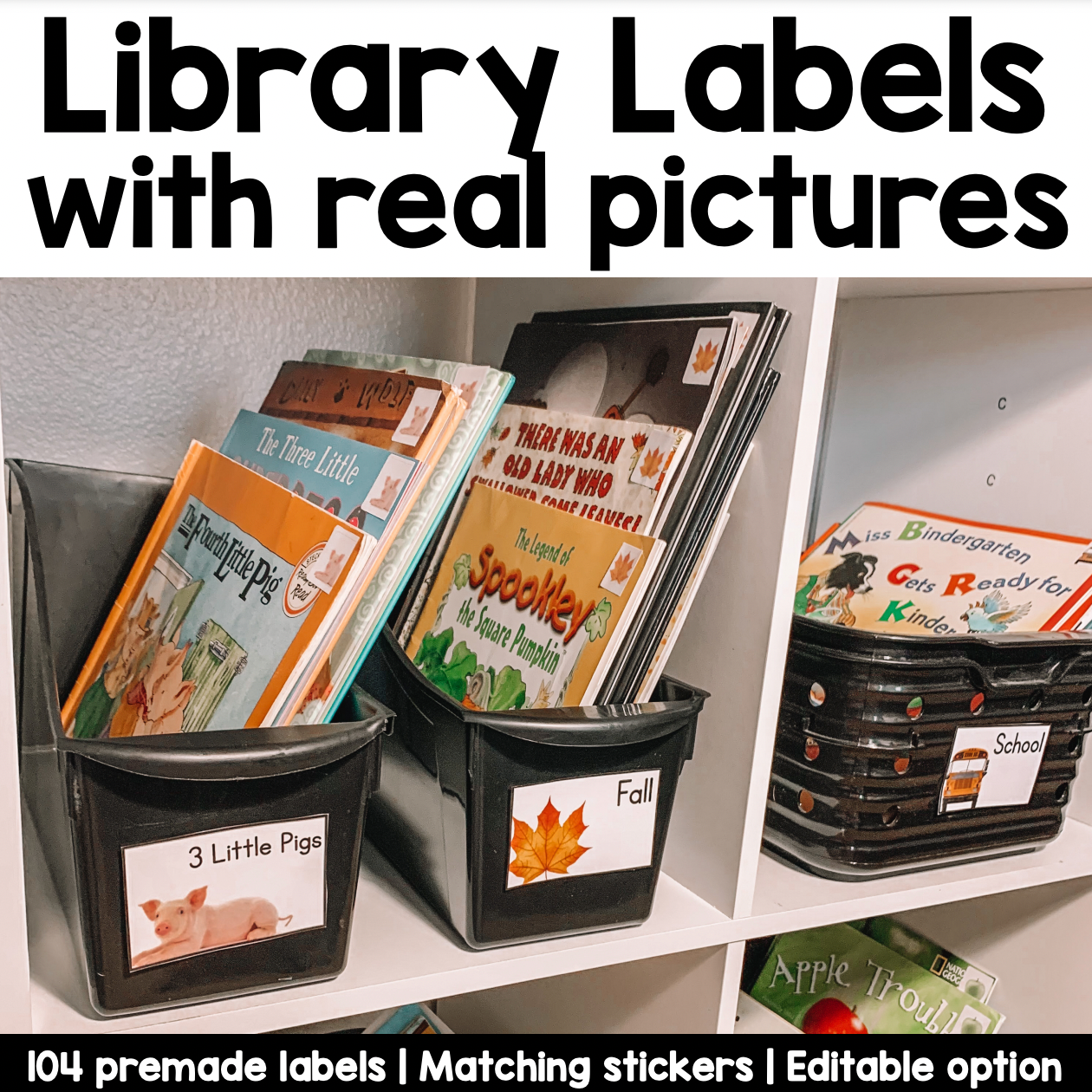 Classroom Library Labels with Real Nonfiction Pictures | Classroom Org ...