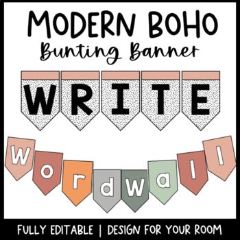 Modern Boho Bunting Banner | Editable | Dalmatian – ThatKinderMama