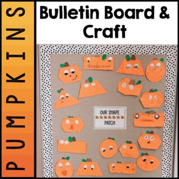 Pumpkin Shape Craft | Bulletin Board Set | Kindergarten | Halloween ...