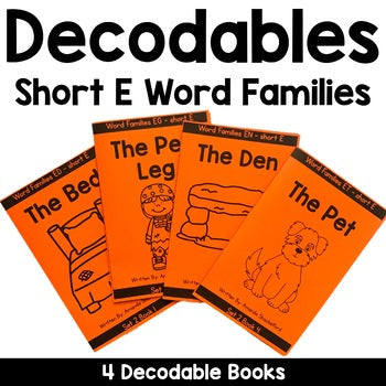 Short E Decodable Books | Word Families – ThatKinderMama