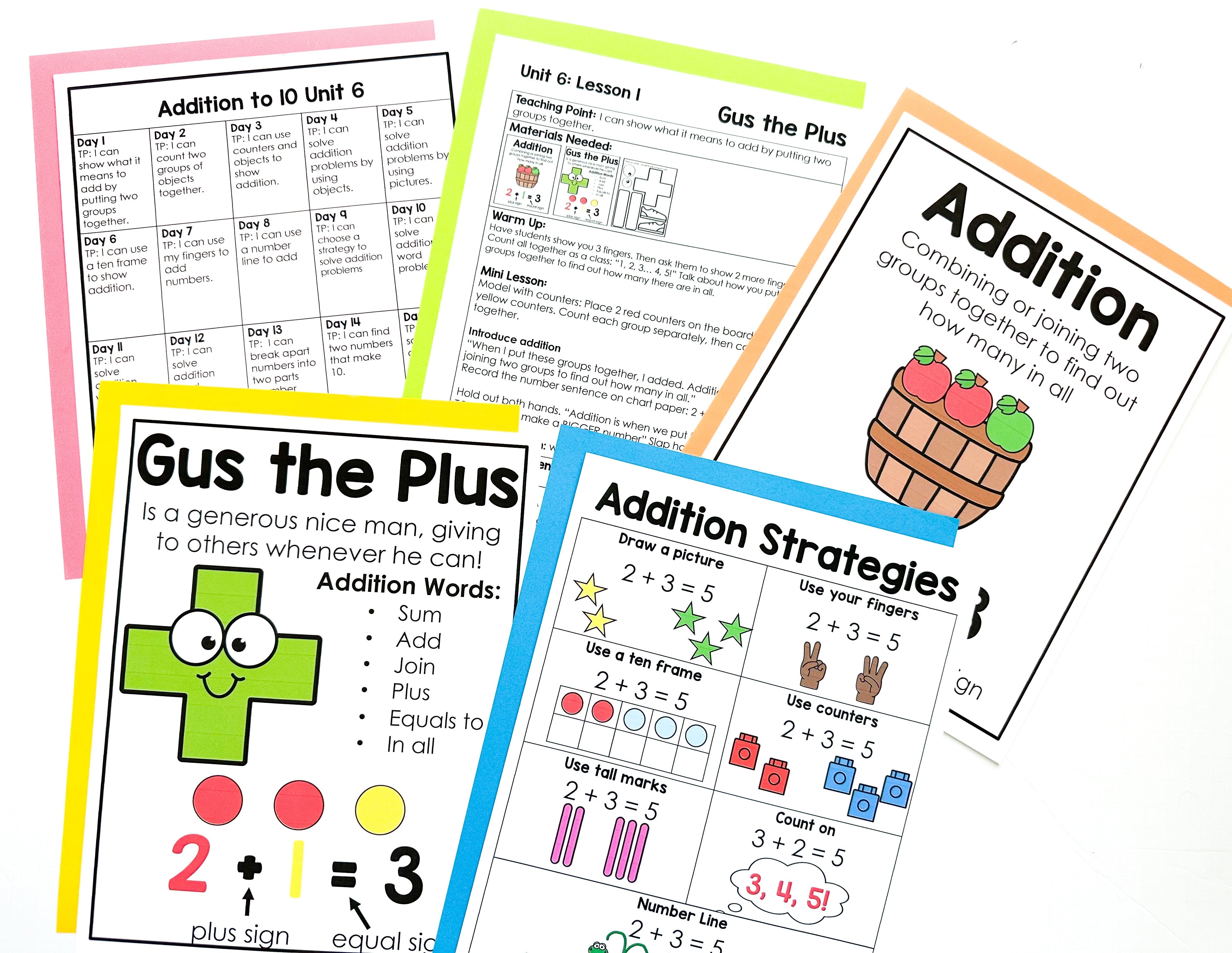 Adding Fun to Kindergarten: A 4-Week Addition to 10 Unit – ThatKinderMama