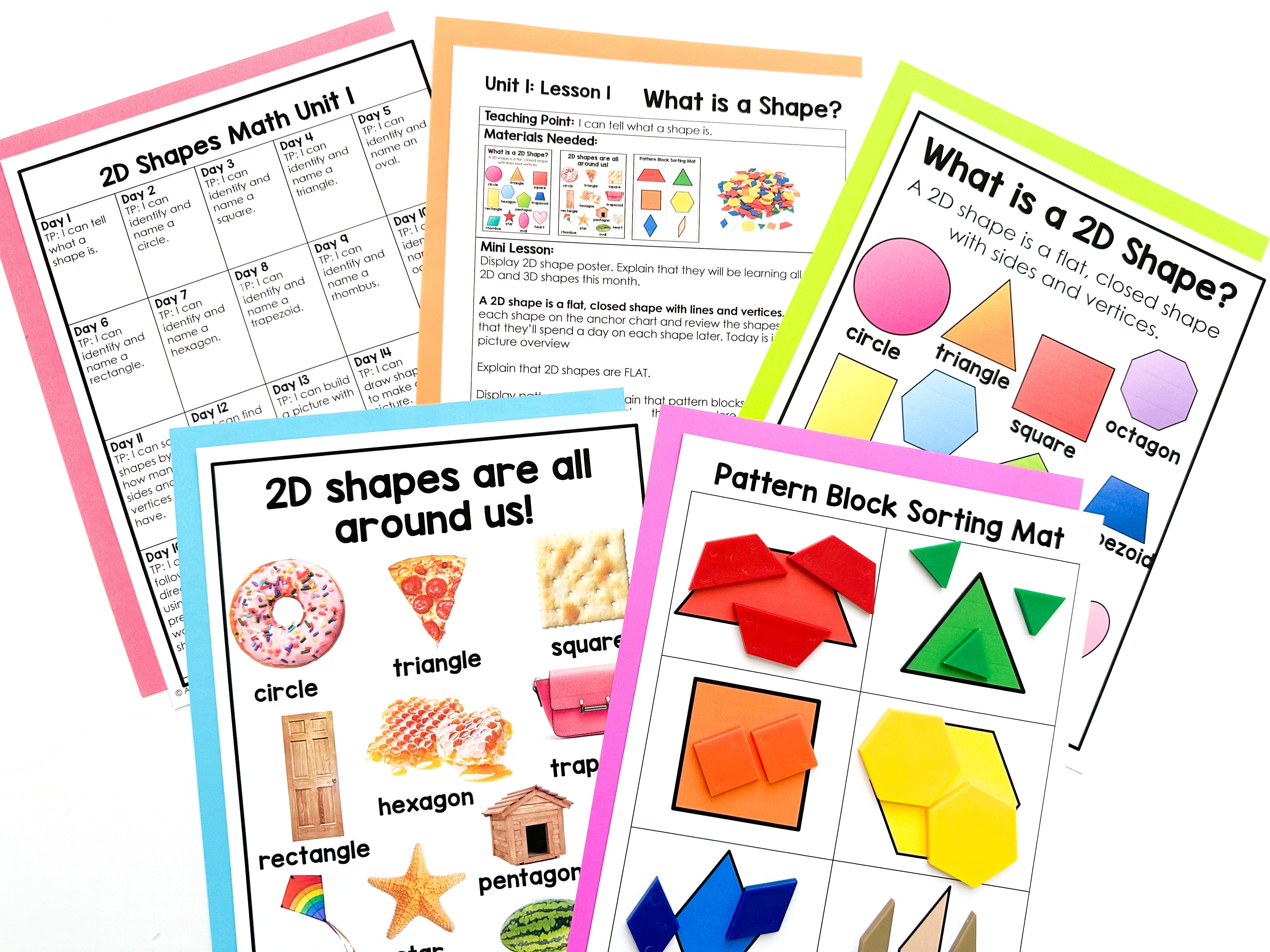 How to Teach 2D Shapes to Kindergarteners – ThatKinderMama