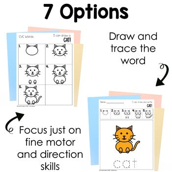 CVC Words Directed Drawings | Decodable | Phonics – ThatKinderMama