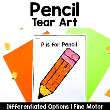 Pencil Tear Art Craft | Back to School – ThatKinderMama