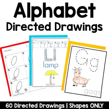 Alphabet Directed Drawings with Shapes | Student Centered Decor ...