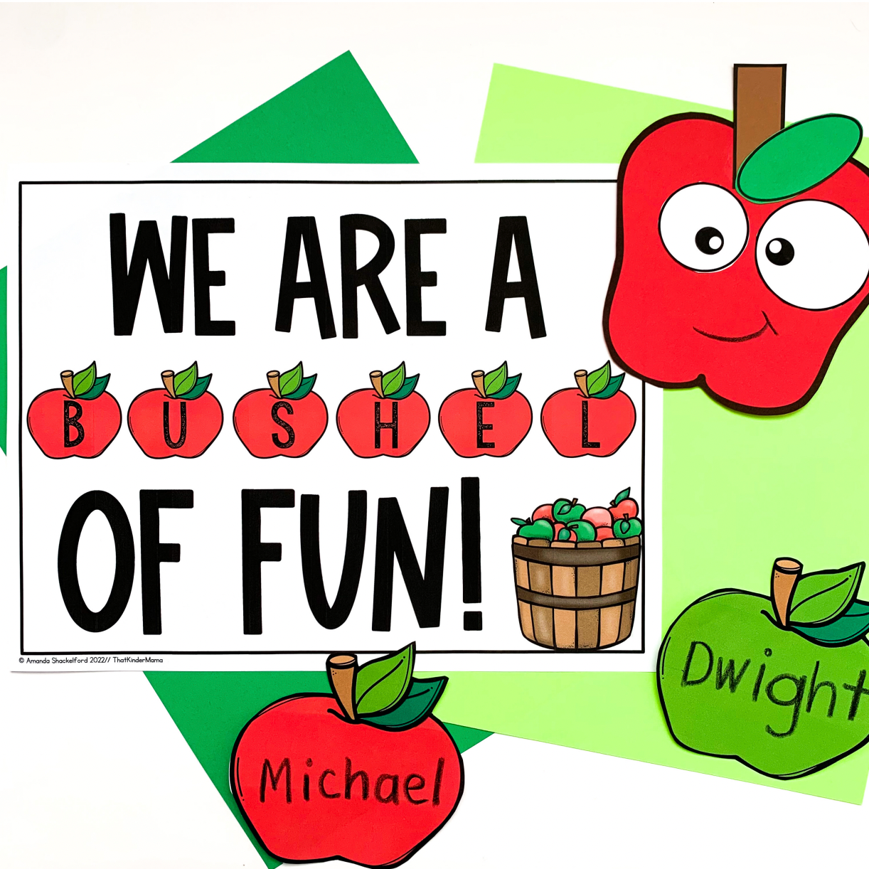 Back to School Bulletin Board and Craft | Apple – ThatKinderMama