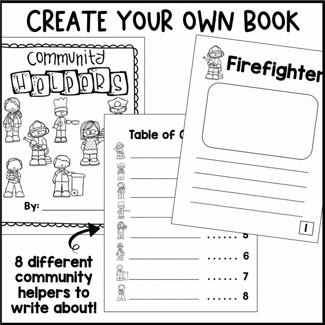 Community Helpers Writing | Kindergarten | Craft – ThatKinderMama